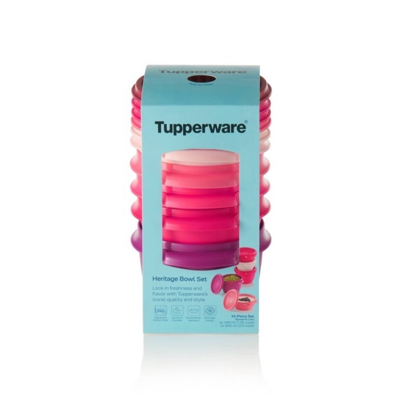 Tupperware | Kitchen | Tupperware Nwt Heritage 5pk Plastic Food Storage ...